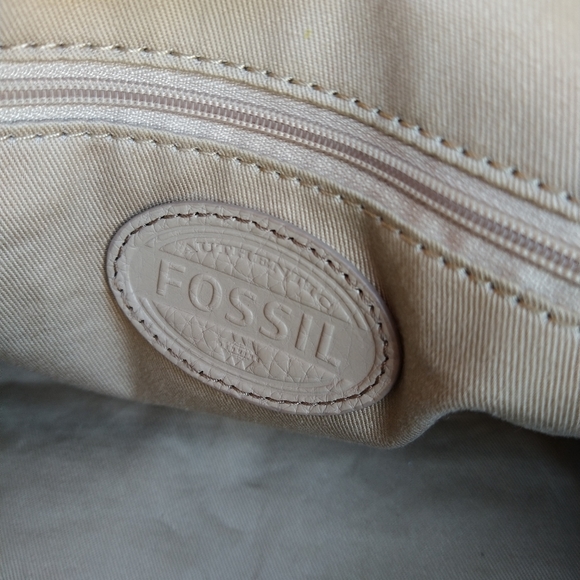 Fossil | Bags | Fossil Cognac Taupe Tan Brown Pebble Leather Mimi ...